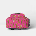 Pink Orange Jungle Tiger Animal Pattern Printed Backpack | Zazzle