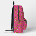 Pink Orange Jungle Tiger Animal Pattern Printed Backpack | Zazzle