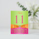 Pink, Orange, Lime Floral Table Number Post Card | Zazzle