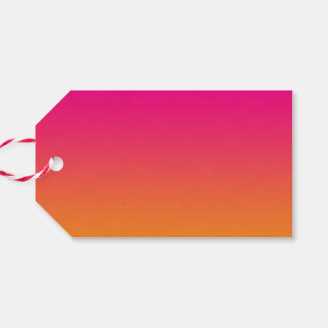 Pink & Orange Ombre Gift Tags | Zazzle