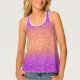 Pink-Orange Ombre Glitters Women Tank Top | Zazzle