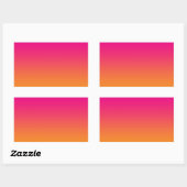 Pink & Orange Ombre Rectangular Sticker | Zazzle