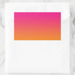Pink & Orange Ombre Rectangular Sticker | Zazzle