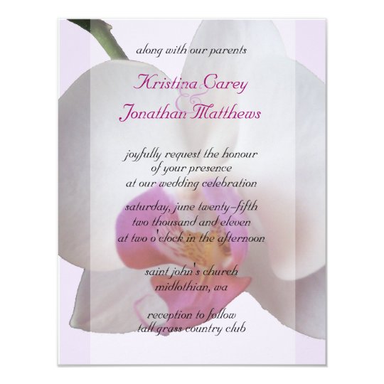 Pink Orchid Wedding Invitation | Zazzle.com
