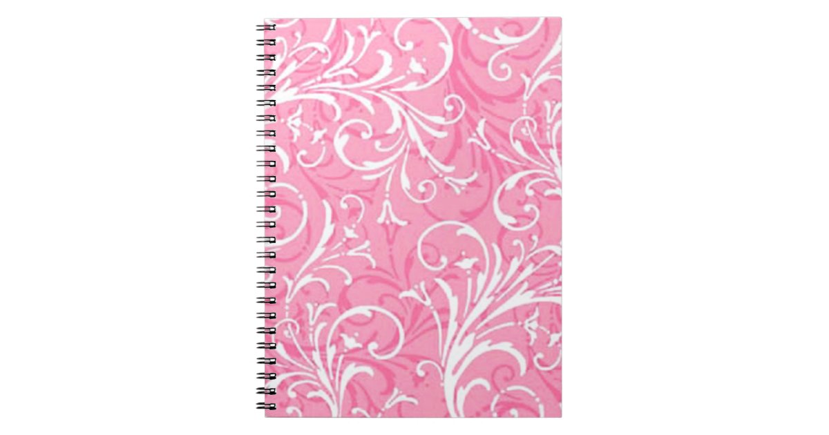 Pink Ornamental Spiral Notebook | Zazzle