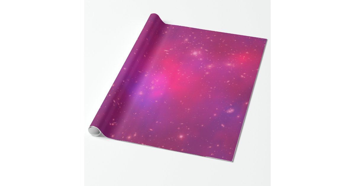 Pink Overlay Galaxy Cluster Wrapping Paper | Zazzle.com