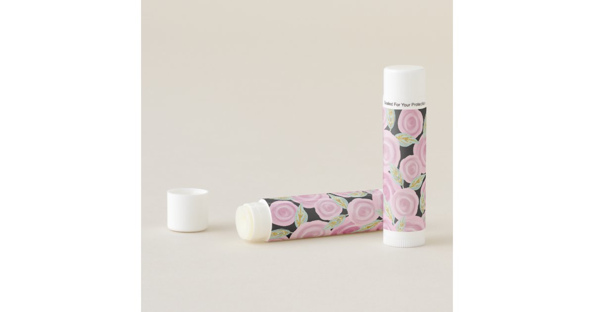 Pink Painted Roses Lip Balm | Zazzle