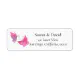 Pink Pair Butterfly Insect Address Label | Zazzle