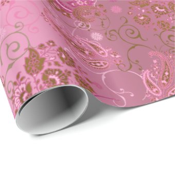 Pink Paisley Wrapping Paper | Zazzle