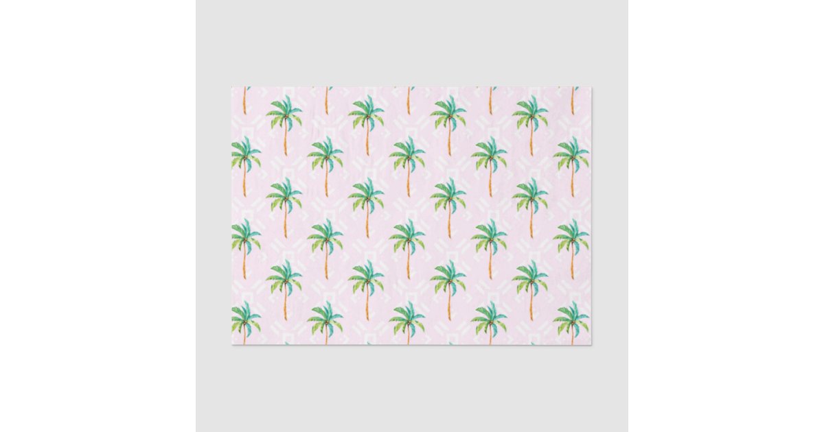 Pink Palm Trees (Design 73 Pink Series) Tissue Paper | Zazzle