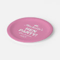 Pink paper plates for fun hen party night | Zazzle