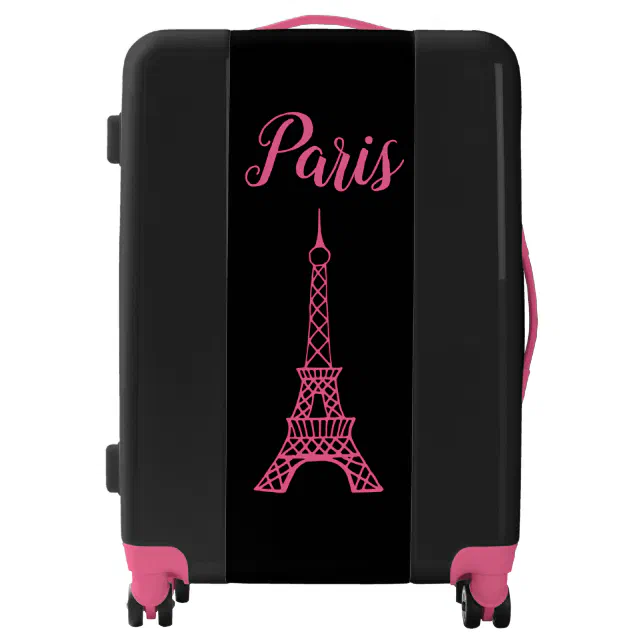 Pink Paris Eiffel Tower Luggage Suitcase Gift | Zazzle