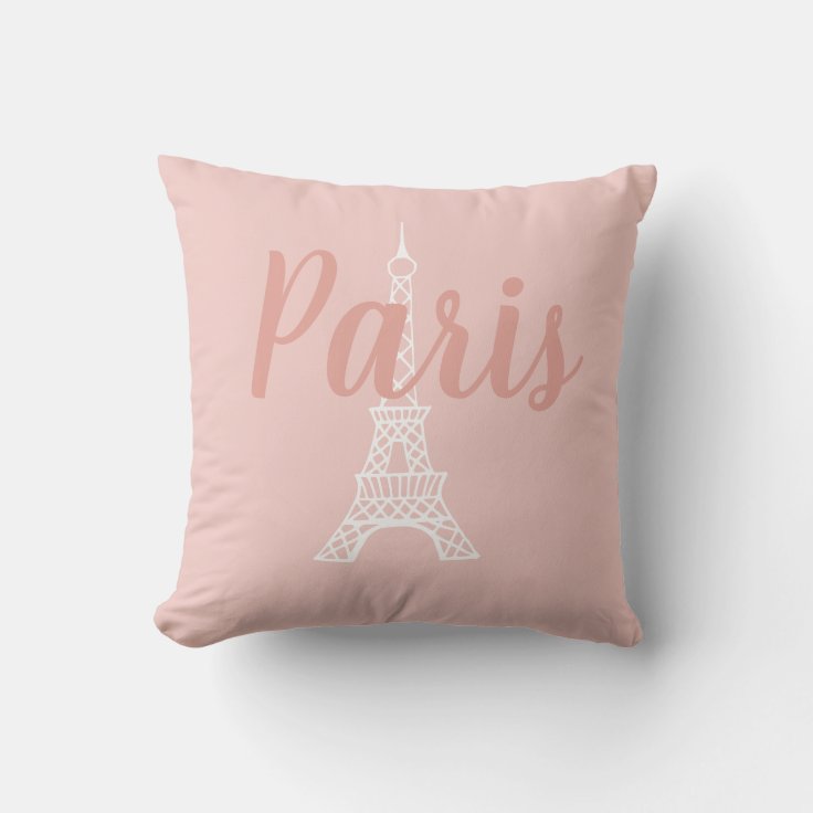 Pink Paris Pillow | Zazzle