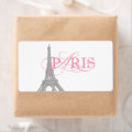 Pink Paris Water Bottle Label | Zazzle