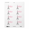 Pink Paris Water Bottle Label | Zazzle