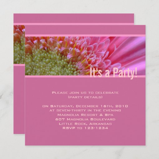 Pink Party Invitation | Zazzle