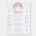 Pink Pastel Rainbow Birthday Milestone Foam Board | Zazzle