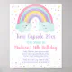 Pink Pastel Rainbow First Birthday Time Capsule Poster | Zazzle