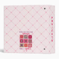 Pink Patchwork Quilt Personalized Project 3 Ring Binder | Zazzle