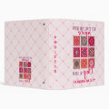Pink Patchwork Quilt Personalized Project 3 Ring Binder | Zazzle