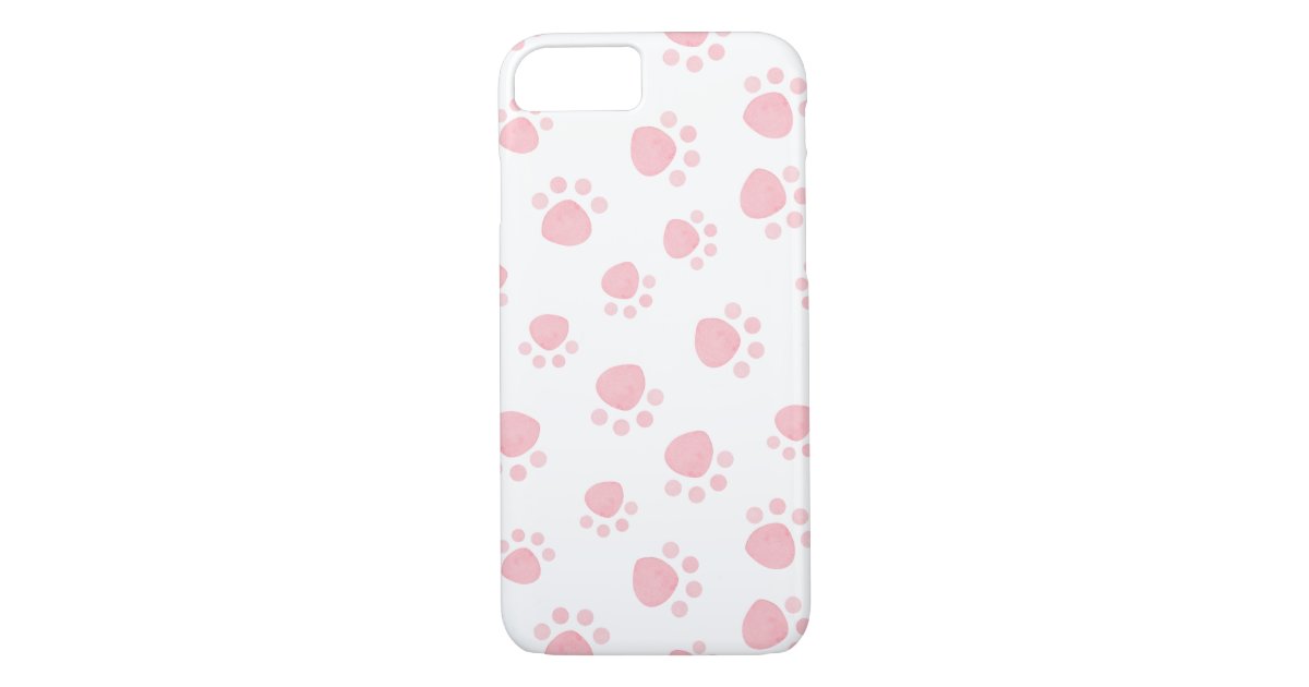Pink Paw Print Phone Case | Zazzle