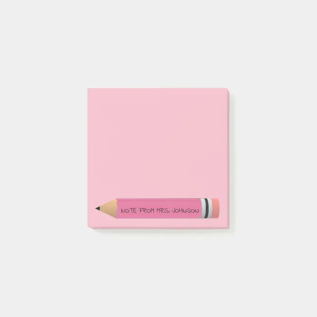 Pink Pencil Post-it Notes | Zazzle