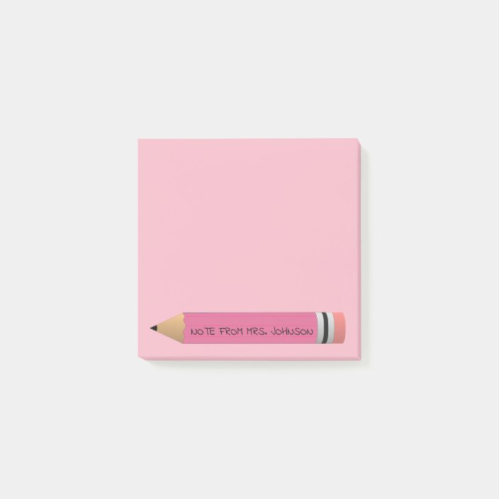 Pink Pencil Post-it Notes | Zazzle.com