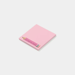 Pink Pencil Post-it Notes | Zazzle