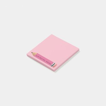 Pink Pencil Post-it Notes | Zazzle
