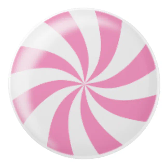 Pink Peppermint Candy Cabinet Knob Drawer Pull | Zazzle