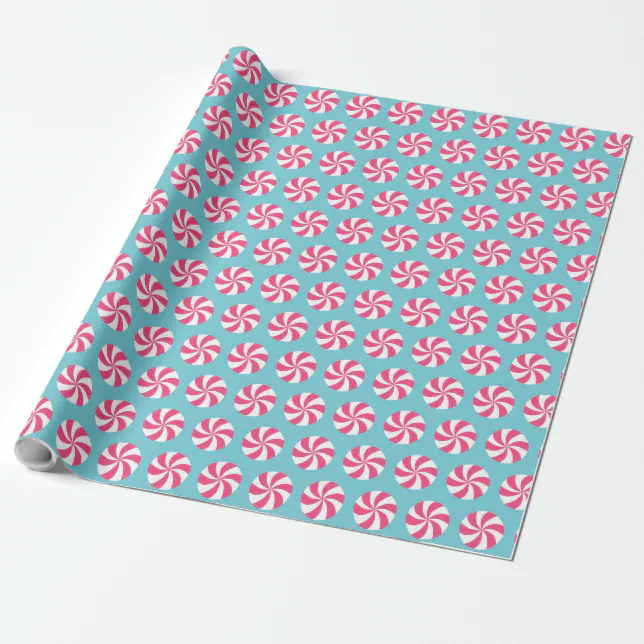 Pink Peppermint Wrapping Paper | Zazzle
