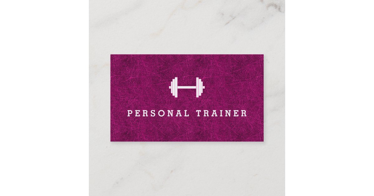 Pink Personal Trainer Fitness Business cards | Zazzle