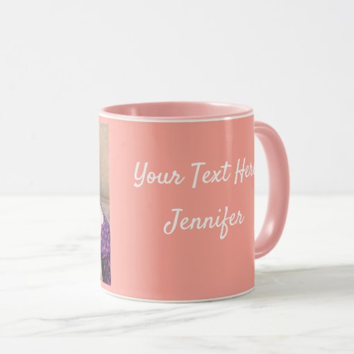 Pink Personalize PHOTO TEMPLATE Gift Coffee Mug | Zazzle