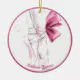 Pink Personalized Ballet Slippers Ceramic Ornament | Zazzle