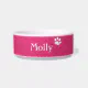 Pink | Personalized Cat Dish | Zazzle