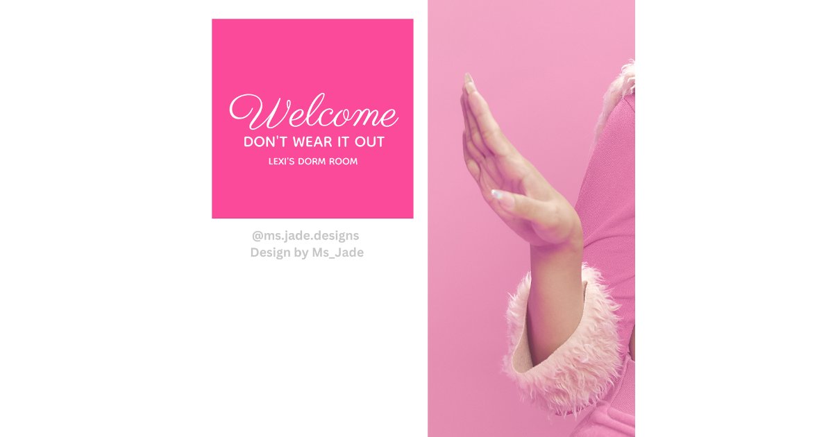 Pink Personalized Girls Dorm Quote Wall Decal | Zazzle