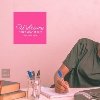 Pink Personalized Girls Dorm Quote Wall Decal | Zazzle