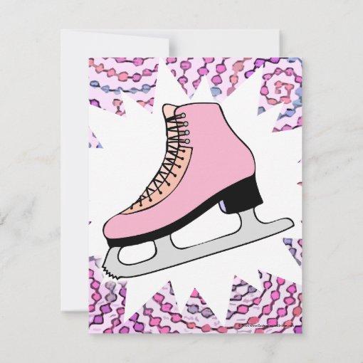 Pink Personalized Ice Skating Party Invitation | Zazzle