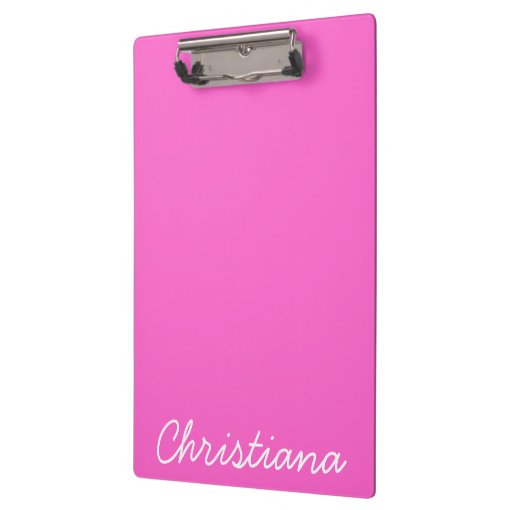 Pink Personalized Name Clipboard | Zazzle