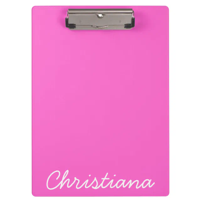 Pink Personalized Name Clipboard | Zazzle