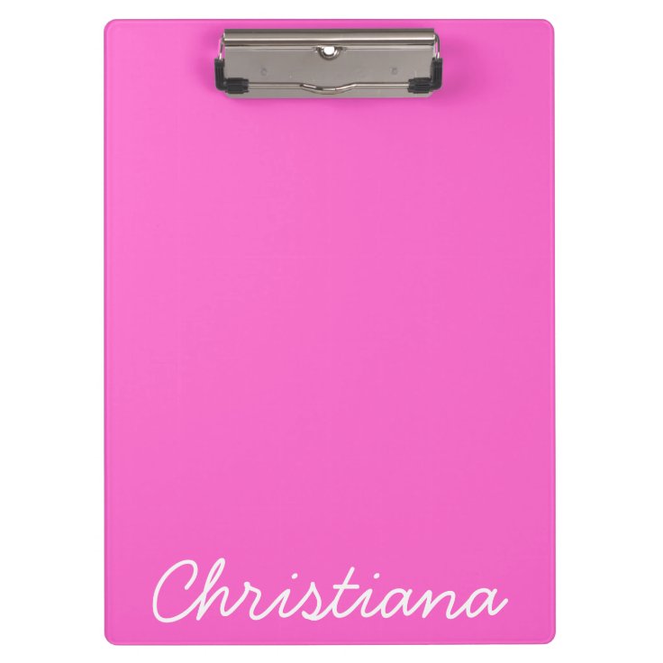 Pink Personalized Name Clipboard | Zazzle