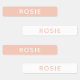 Pink Personalized Name School Kids Clothing Labels | Zazzle