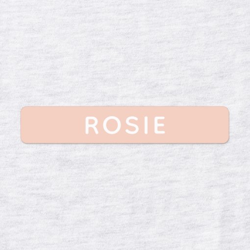 Pink Personalized Name School Kids Clothing Labels | Zazzle