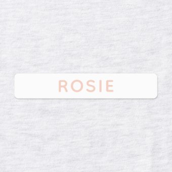Pink Personalized Name School Kids Clothing Labels | Zazzle