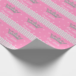 Pink Personalized Princess Gift Wrapping Paper | Zazzle