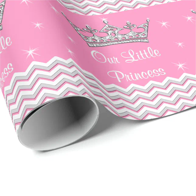 Pink Personalized Princess Gift Wrapping Paper | Zazzle