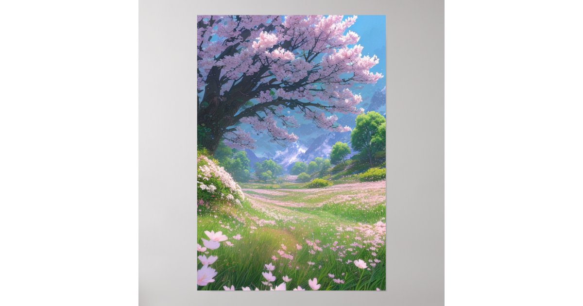 Pink Petals of Spring Poster | Zazzle