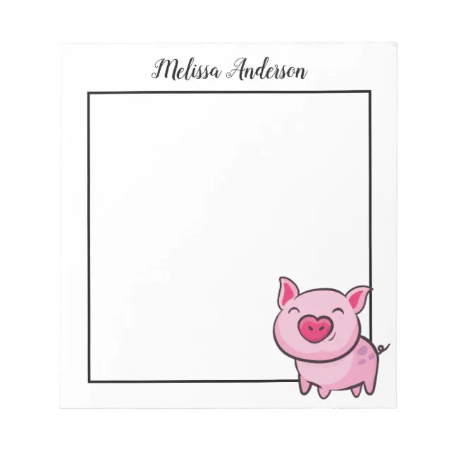 Pink Pig Notepad | Zazzle