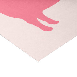Pink Pig Silhouette Tissue Paper | Zazzle