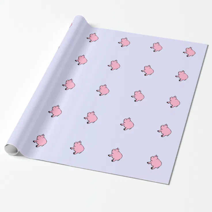 Pink Pig, Wrapping Paper, 30" x 6' Wrapping Paper | Zazzle
